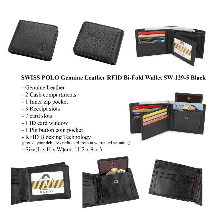 SWISS POLO Men's RFID Wallet SW 129 | Lazada PH