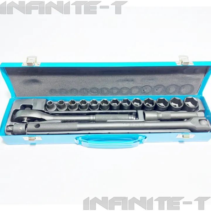 Flyman 17 Pcs. 1/2" Drive Socket Wrench Set (6 Point) | Lazada PH