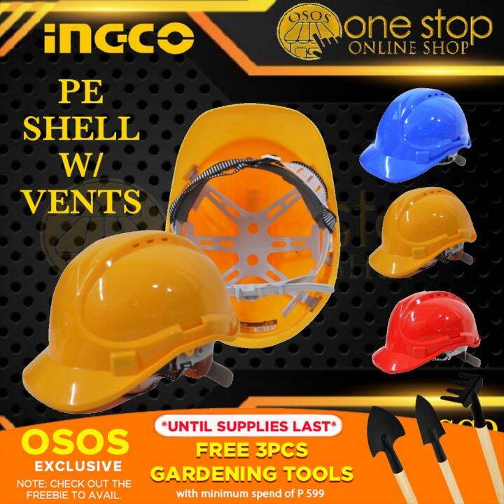 INGCO Original Safety Helmet PE Shell with Vents SOLD PER PIECE OSOS ...