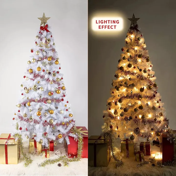 White Christmas Tree (2ft, 3ft, 4ft, 5ft, 6ft, 7ft, 8ft) White ...