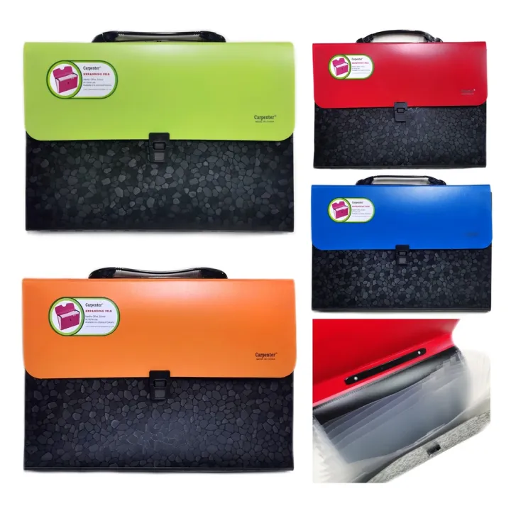 KT9219 LONG (FC) BLACK EXPANDABLE ENVELOPE FILLING CASE WITH HANDLE ...