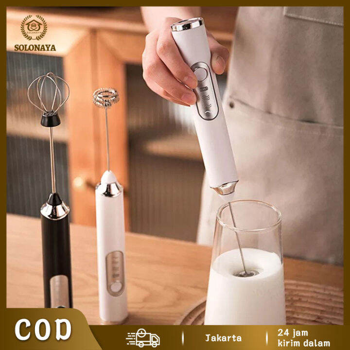 Alat Kocok Telur Elektrik Pengaduk Kopi Elektrik Cappuccino Maker Mini ...