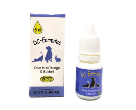 Dc Earmites 5ml / Obat Kutu Telinga dan Bakteri Hewan / Obat Telinga ...