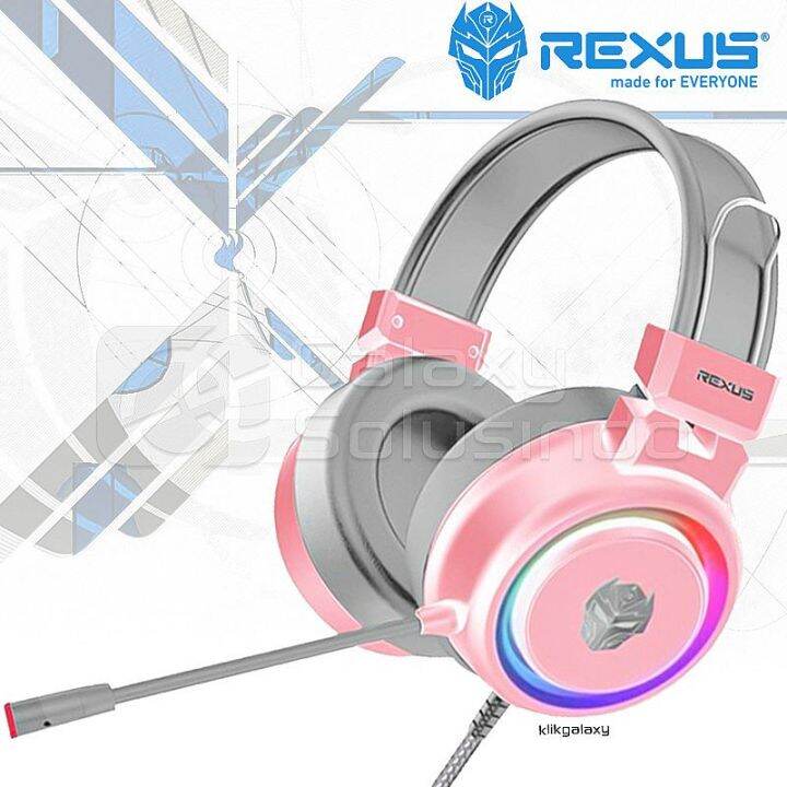 REXUS Vonix F30 Pink RGB Gaming Headset - Pink | Lazada Indonesia