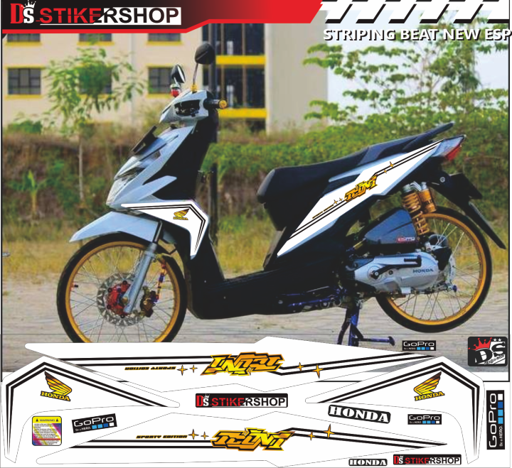 striping beat new esp putih | Lazada Indonesia