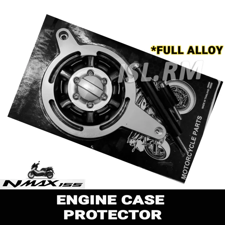NMAX V1 Engine Case Protector Solid Full Alloy Plug and Play Silver ...