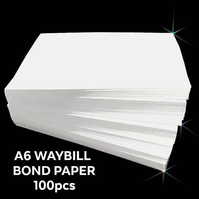 A6 Waybill Plain White Paper (100 sheets) | Lazada PH