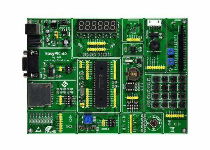 PIC microcontroller learning development board easyPIC-40 with PIC18F452 chip | Lazada PH