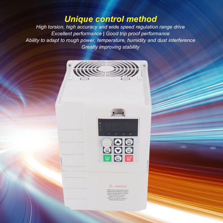 Variable Frequency Drive VFD Single to 3 Phase Motor Speed Control Governor 5.5KW 220V AC 35A ...