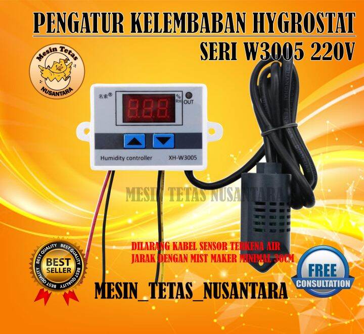 Digital Humidistat / Hygrostat W3005, Humidity Controller, XH-W3005 ...