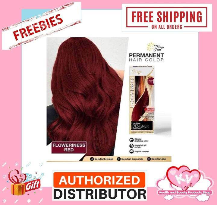 FLOWERINESS RED PERMANENT COLOR BY MERRYSUN | Lazada PH