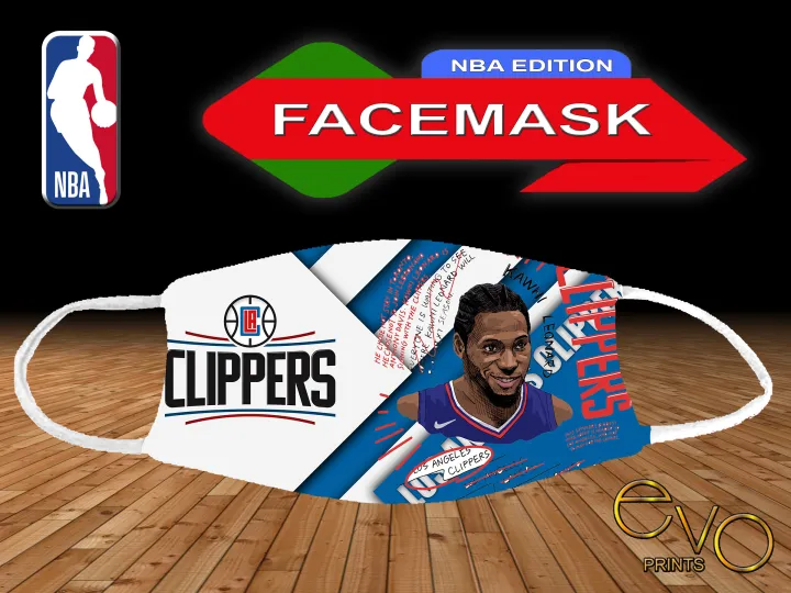 LA Clippers Mask Nba Design Easy Fit Washable Mask Neoprene Fabric For ...