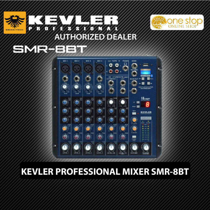 Kevler Original 8 Channel Audio Sound Mixer with DSP Effect, USB ...