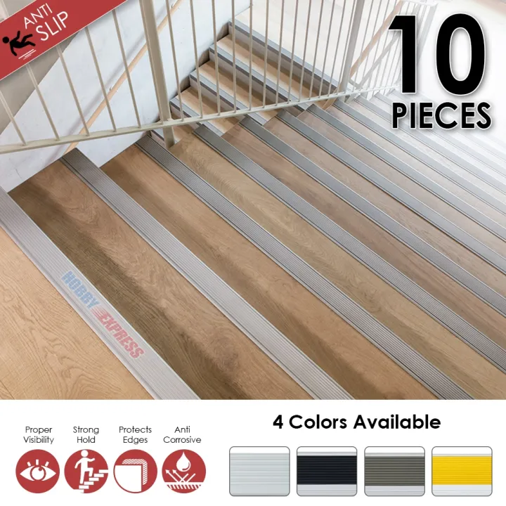 Arrowzoom Aluminium Stair Nosing Non-Slip Anodized Step Edging Trim 19. ...