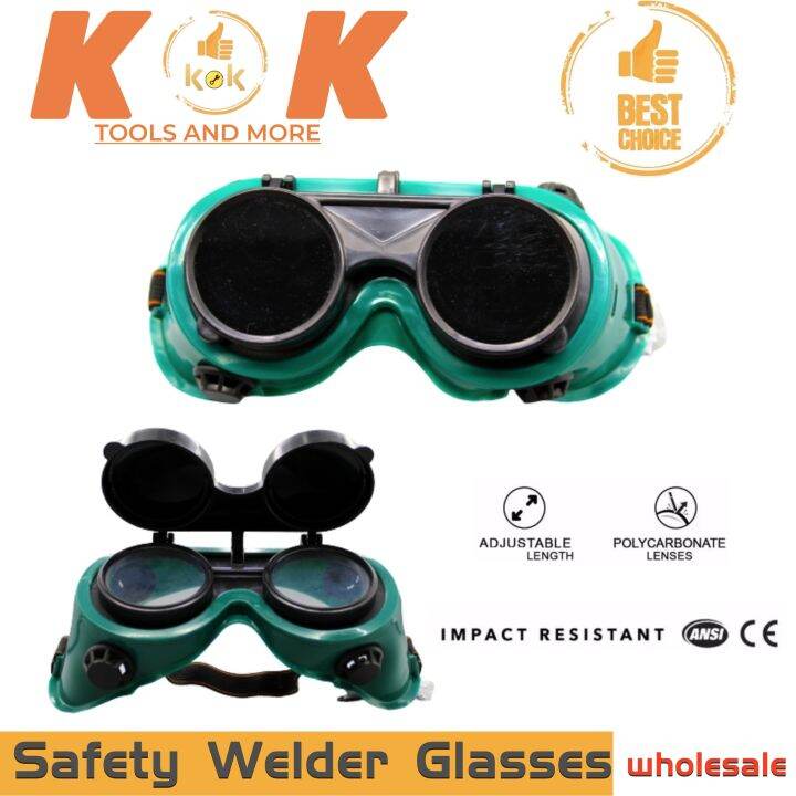 Welding Goggles Safety Welder Glasses Flip Up Locking Position High ...
