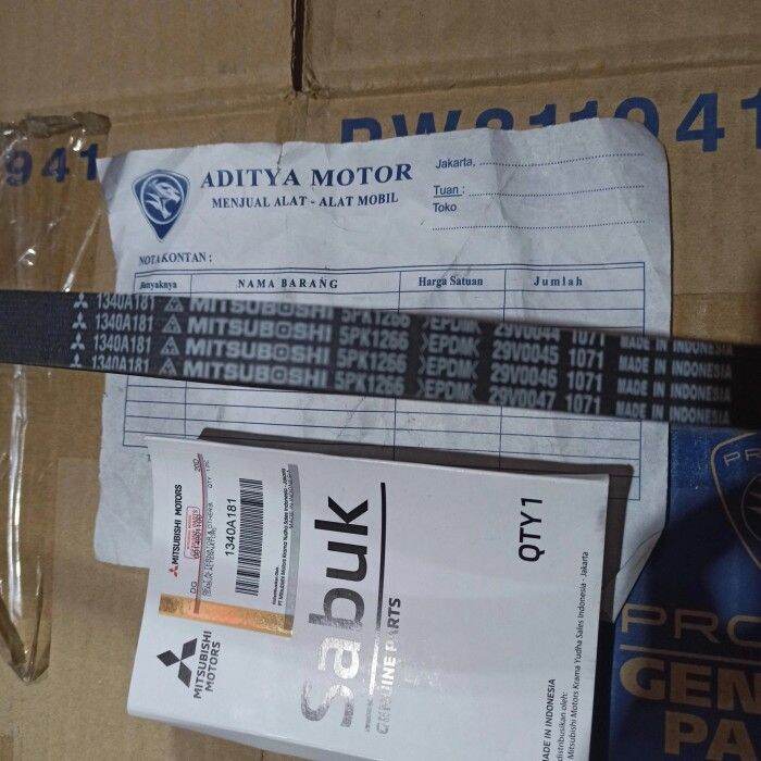 fan belt/ van belt/ V- belt/ tali kipas alternator xpander 5pk1266 ORI ...