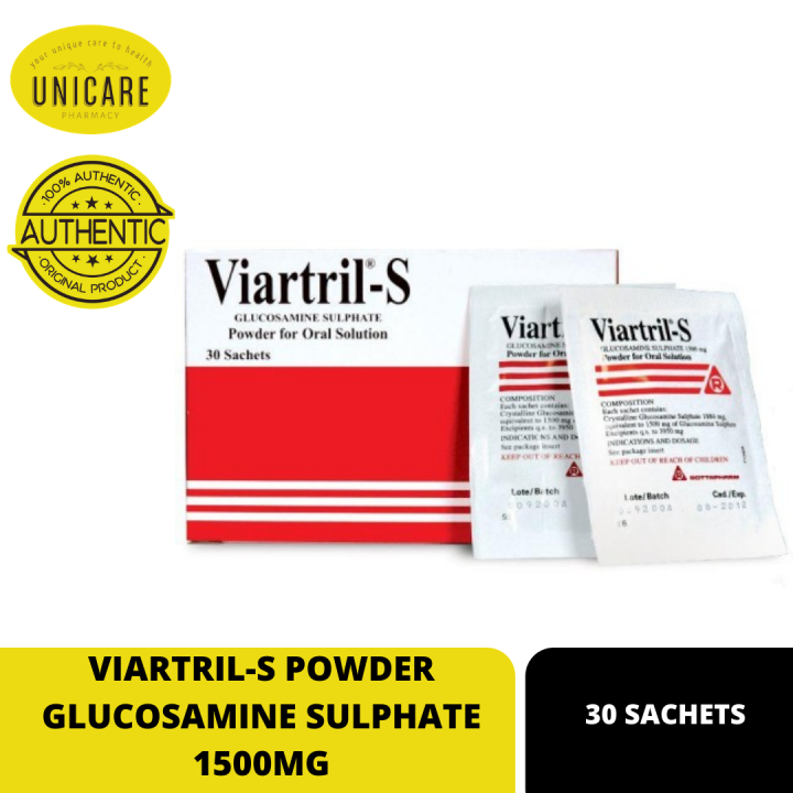 VIARTRIL-S POWDER GLUCOSAMINE SULPHATE 1500MG 30 SACHETS | Lazada