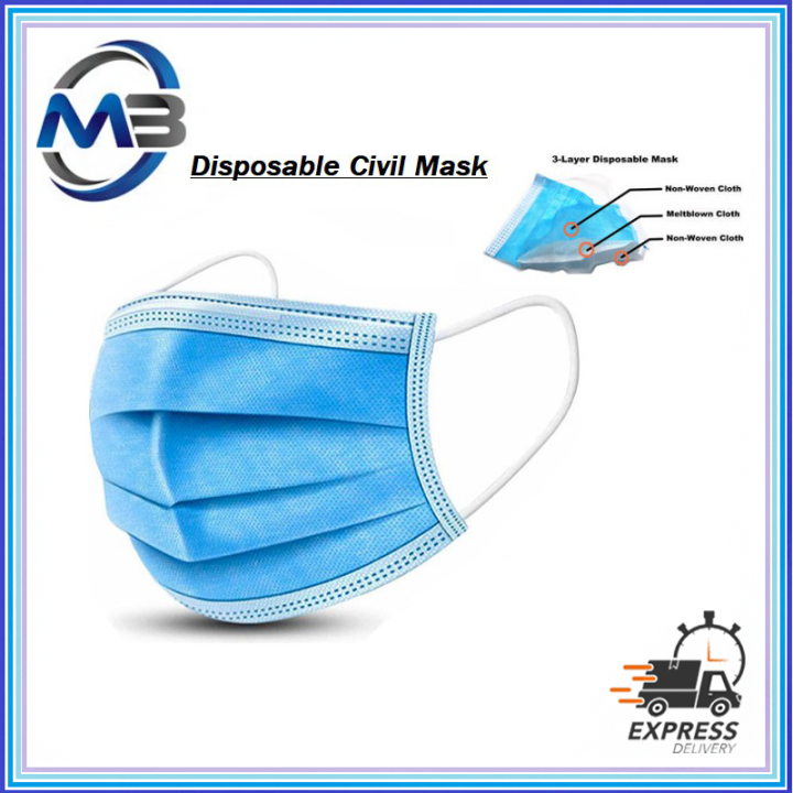 3Ply Premium Disposal Face Mask 10pcs/50pcs | Lazada