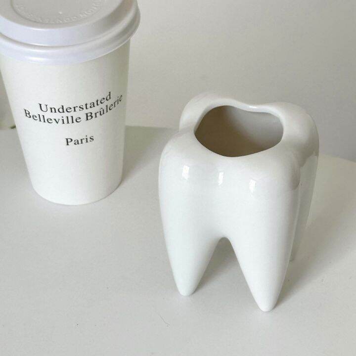 ส่งจากไทย💓 โมเดลฟัน Tooth ที่ใส่ปากกา ที่ใส่แปรงสีฟัน ที่ใส่แปรง ...