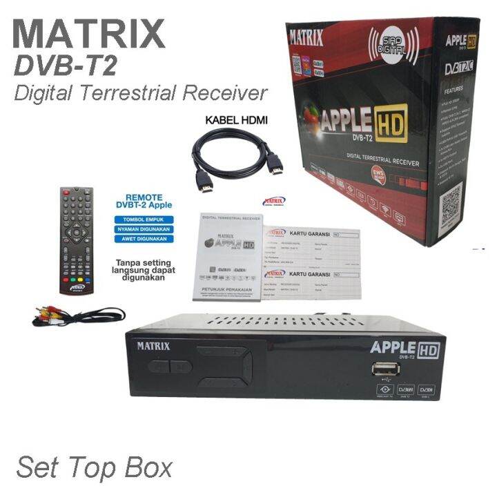 STB SET TOP BOX MATRIX DVB-T2 DIGITAL TERRESTRIAL RECEIVER | Lazada Indonesia