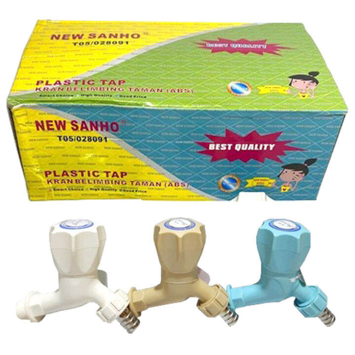 Kran Plastik New Sanho Mahkota Taman 1/2" Inci / Keran PVC ABS Taman ...