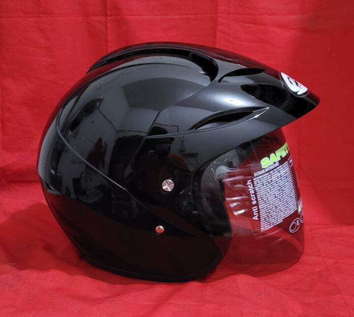 Helm Hiu Nico - Half face single visor Original | Lazada Indonesia