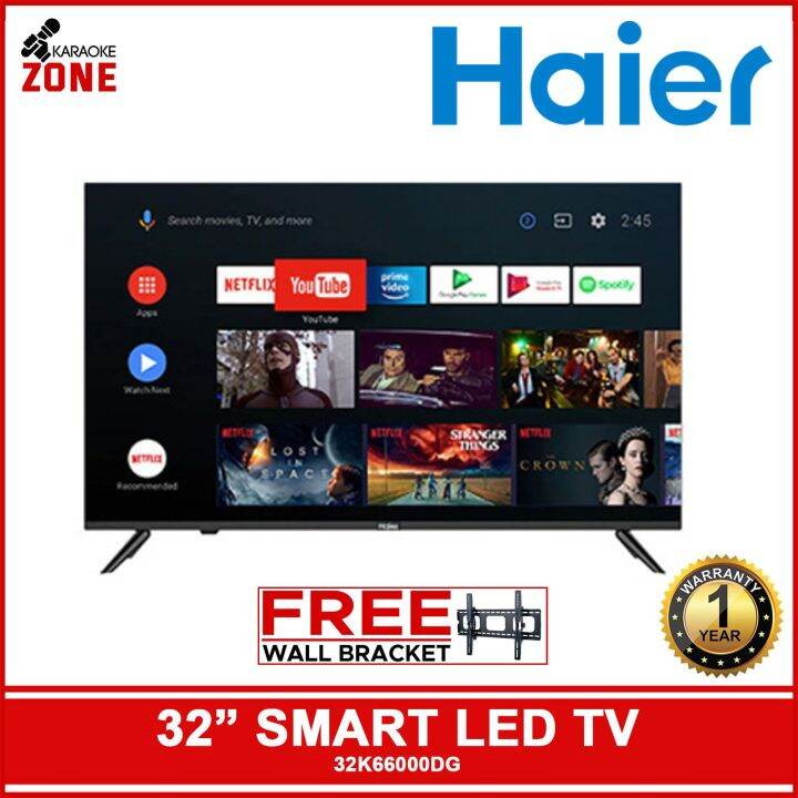 Haier H32K66DG / 32 inch Smart Android Led TV / with FREE Wall Bracket ...