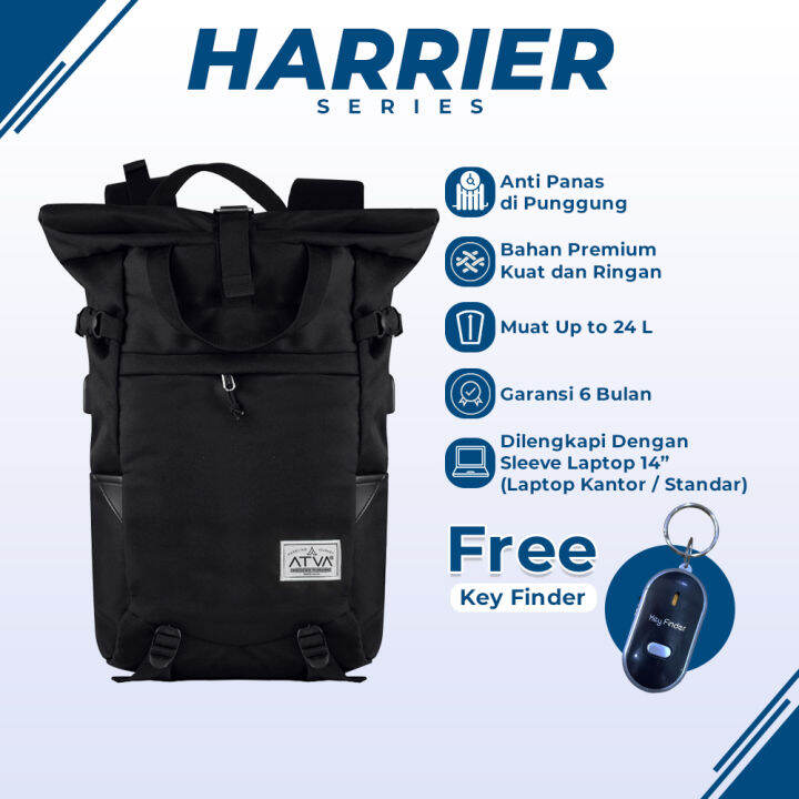 Tas Ransel Rolltop Smart Backpack USB Port muat Laptop 14 Inch tas Gendong untuk Kuliah dan ...