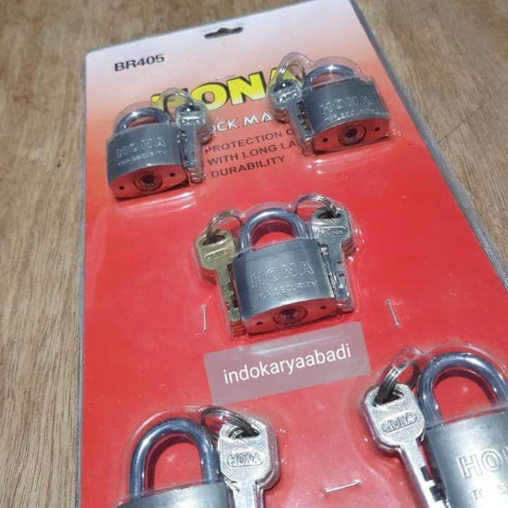 Gembok nekel MASTER KEY BR405 ukuran 40 pendek 1 kunci buka semua TOP ...
