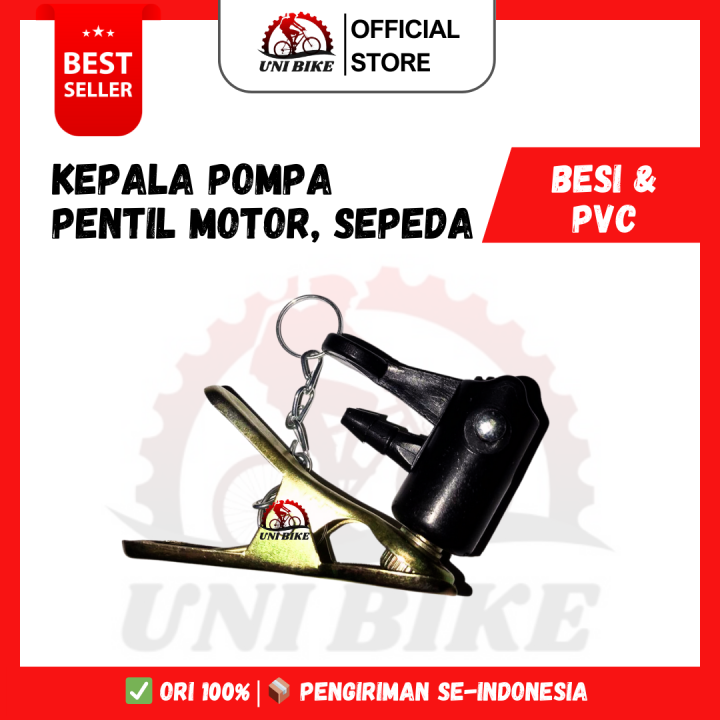 Kepala Pompa Ban Sepeda Dual Pentul Motor dan Sepeda Material Besi dan ...