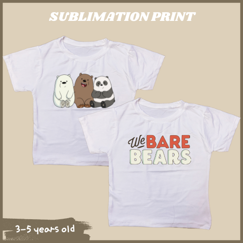 We Bare Bears Kids Sublimation Shirt | 3-5 years old | Lazada PH