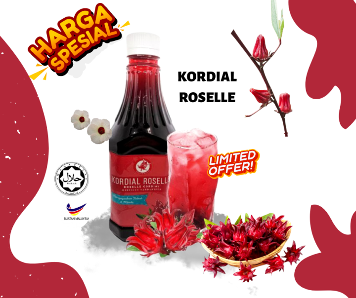 READY STOKI KORDIAL ROSELLE Buah Sebenar Original 1L Ready Stock | Lazada