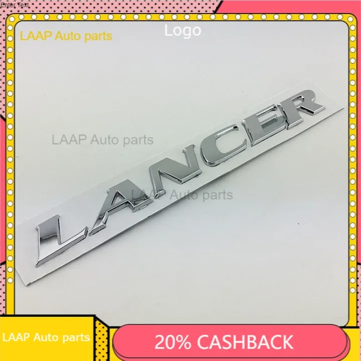 Mitsubishi Lancer Emblem badge logo evo English lettered car body ...