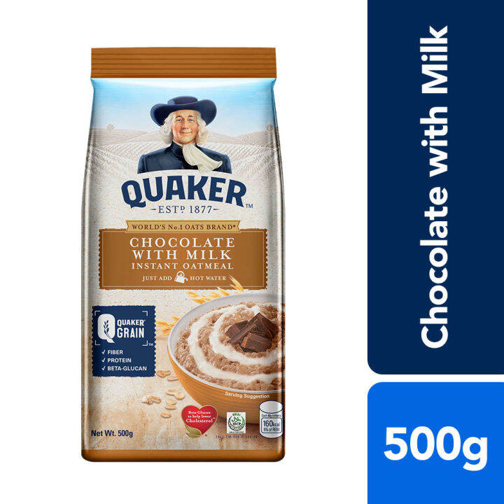 Quaker Flavored Oatmeal Chocolate with Milk 500g DynaMart Official Store Free Shipping | Lazada PH