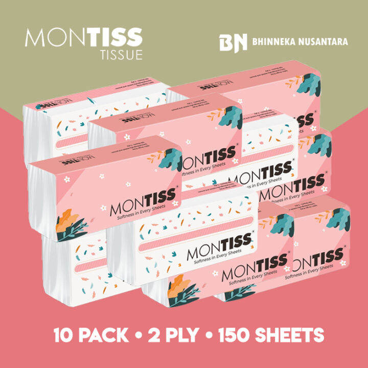 Montiss Facial Tissue 150 Sheets [10 Pack] | Lazada Indonesia