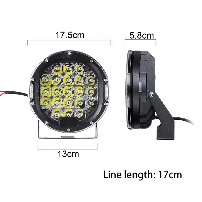 21SMD LED 105W โคมไฟขับรถทำงาน Spot Beam Light 10500LM ปรับกันน้ำ IP68 ...