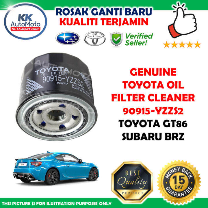 1 Biji Toyota GT86 FT86 Subaru BRZ ZN6 FA20 4U-GSE Engine Genuine Oil Filter Cleaner 90905-YZZS2 ...