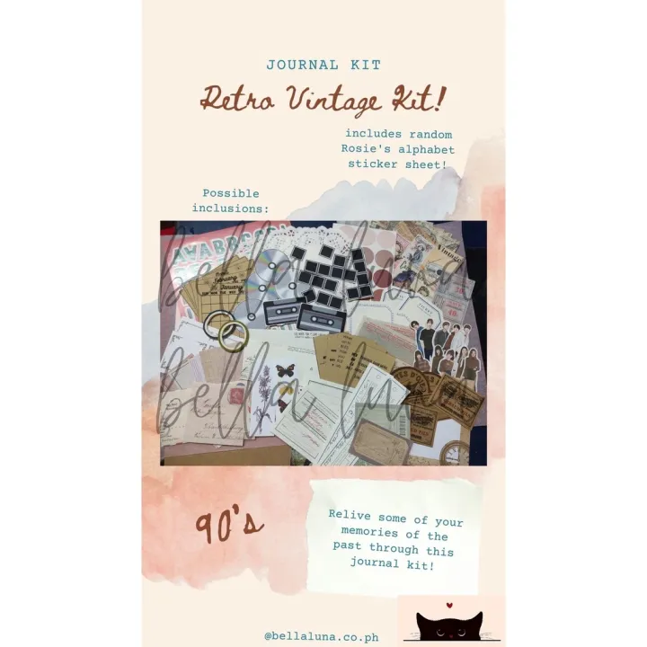 Retro Vintage Journal Kit (90's retro themed kits for your journaling ...