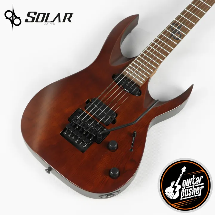 Solar Guitars AB1.6FRNB Natural Brown Matte Electric Guitar w/ Floyd Rose | Lazada PH