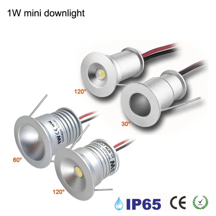 1W IP65 12V 15mm 25mm 30mm Mini LED Downlight Outdoor Garden Bathroom ...