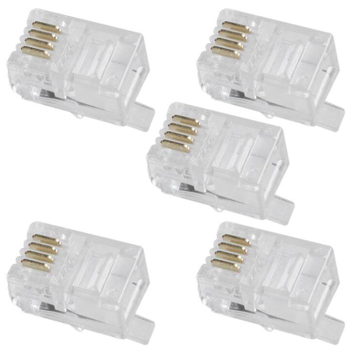 Clear plastic 30 pcs 4P4C connector RJ9 phone adapter | Lazada PH