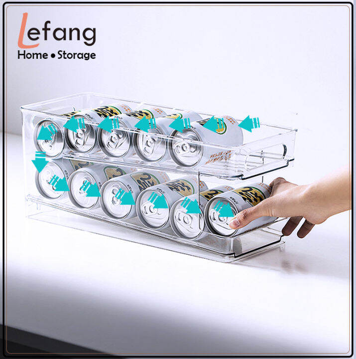 Lefang Stackable Double-Layer Automatic Rolling Beverage Soda Can ...