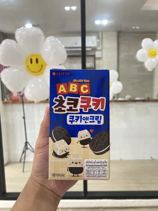 LOTTE ABC COOKIE ขนมเกาหลี คุกกี้โอรีโอ้ Oreo Choco Cookie & Cream ...
