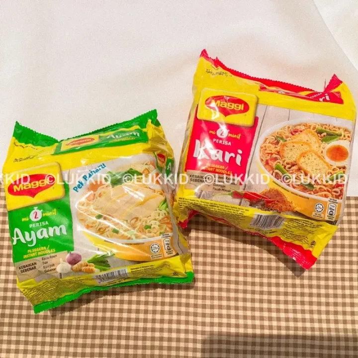 ♬Maggi Instant noodle Kari (Curry) Chicken flavor มาม่าแม็กกี้ รสแกง ...