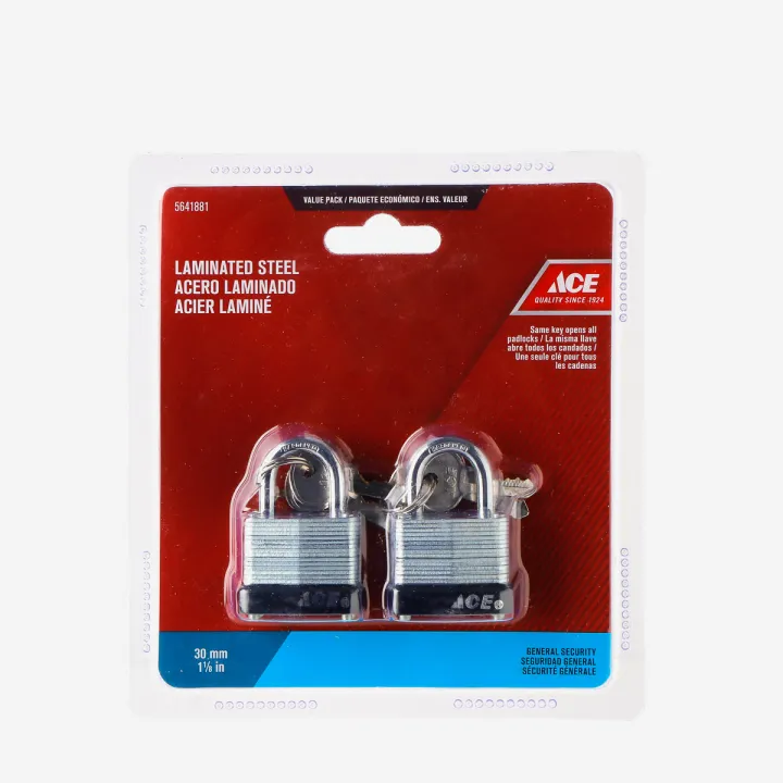 Ace 2-Piece Laminated Padlock Set 30mm. | Lazada PH