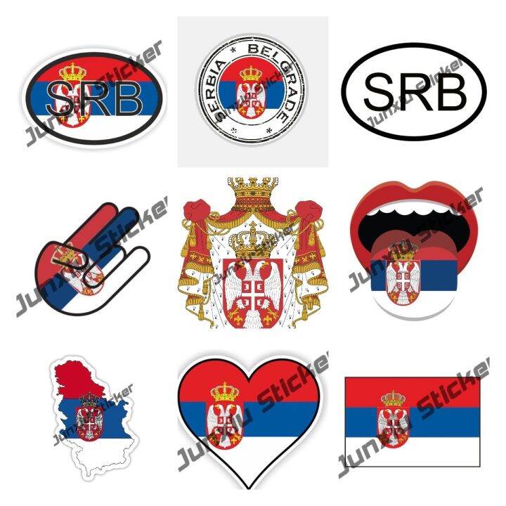 【cw】 Stickers Serbia Sticker Serbian Coat of Arms Adhesive Vinyl Decal ...