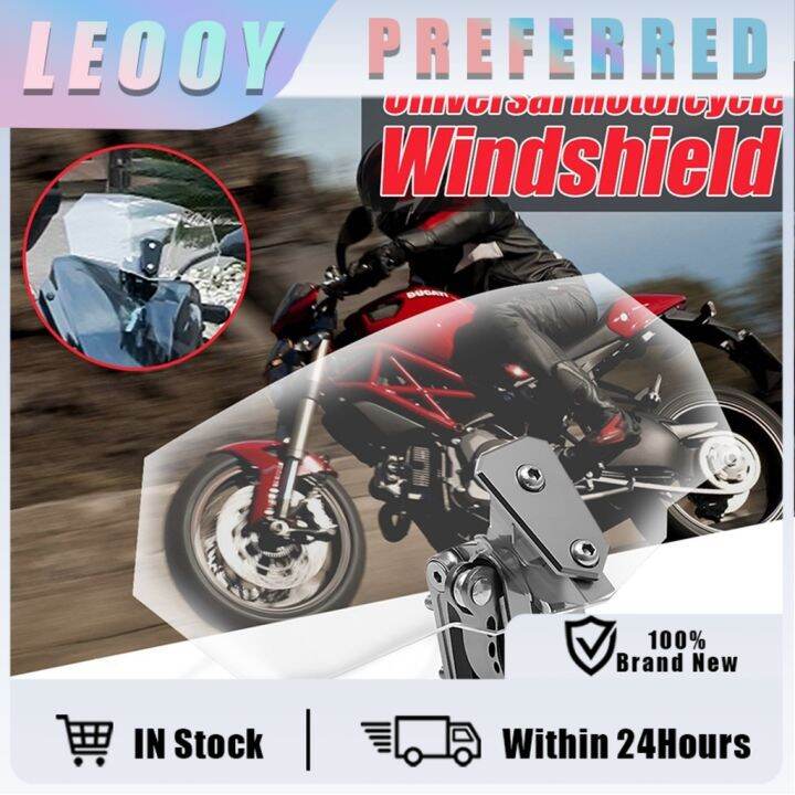 Motorcycle Adjustable Windshield Airflow Windscreen Clip On Motorcycle ...