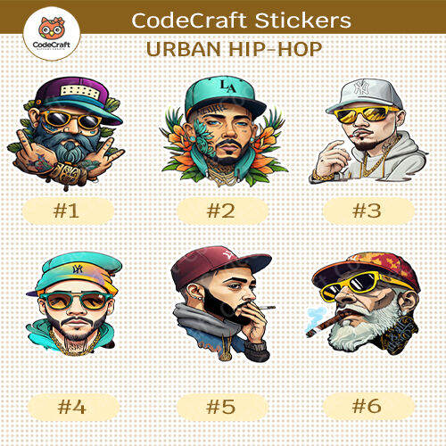Premium Quality: Urban Street Style Hip-Hop Waterproof Vinyl Sticker ...