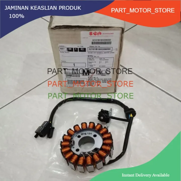 SPULL SPUL STATOR SHOGUN 125 NEW FL FI INJEKSI INJECTION ORIGINAL ORI ASLI SUZUKI SGP ...