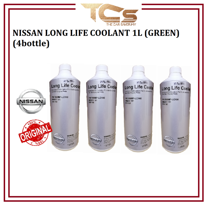 NISSAN LONG LIFE COOLANT 1L (GREEN) (4bottle) | Lazada
